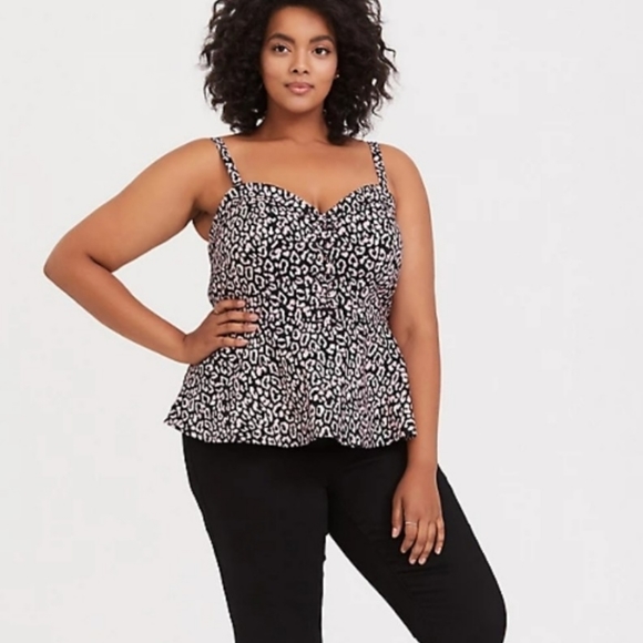 Tops | Torrid Animal Print Peplum Top | Poshmark